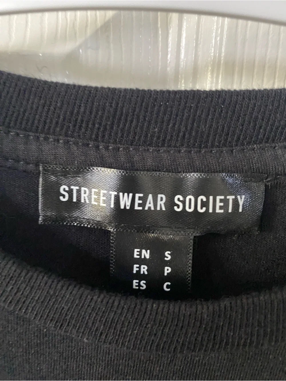 Streetwear Society | Tops | Streetwear Society Black Tee With White ...